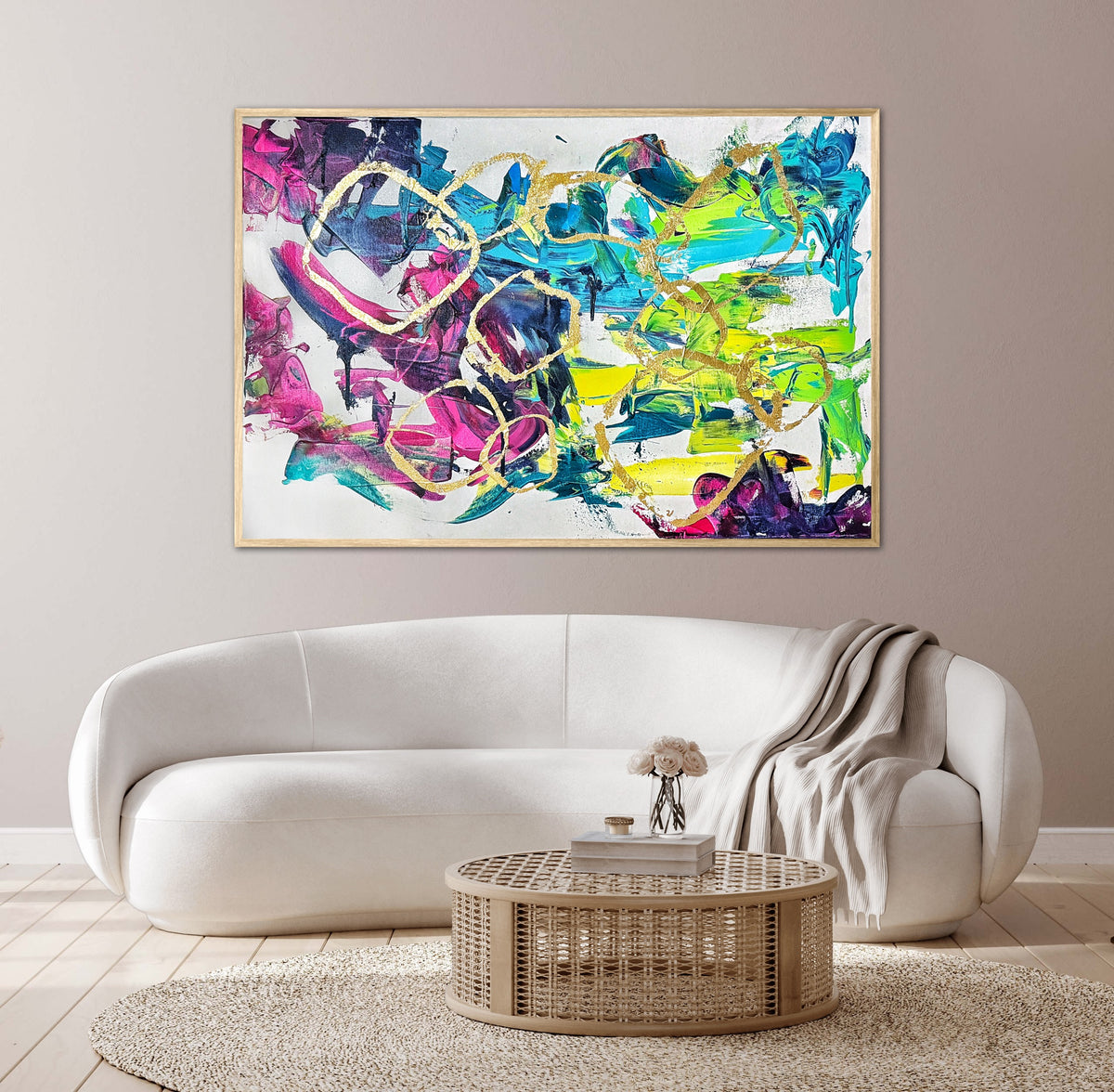 24x36 Original Abstract Painting – Rustic Tides